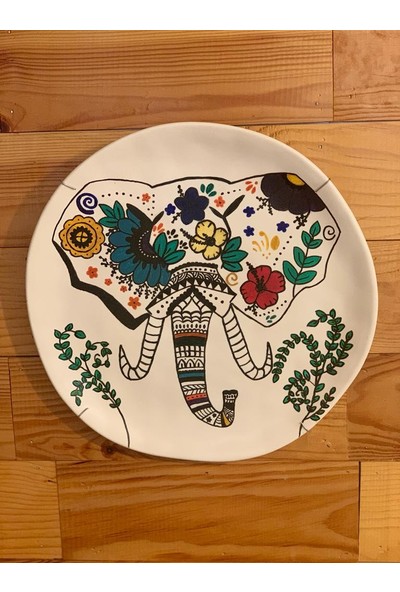 Oliviahomeart Fil Desenli Duvar Tabağı