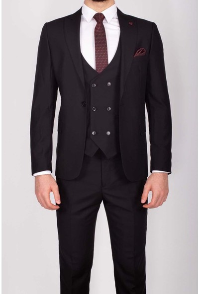 Vito Andolini Siyah Slimfit Erkek Takım Elbise Vito Andolini Siyah Slimfit Erkek Takım Elbise