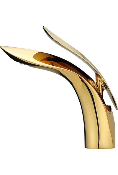 Fause Lavabo Bataryası Leaf Altın Gold