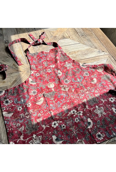 Sertex Home Bordo Kuş Desenli Mutfak Önlüğü Sertex Home Bordo Kuş Desenli Mutfak Önlüğü