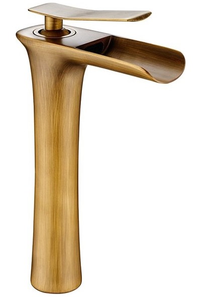 Fause Yüksek Çanak Lavabo Bataryası Şelale Antik Eskitme Fause Yüksek Çanak Lavabo Bataryası Şelale Antik Eskitme