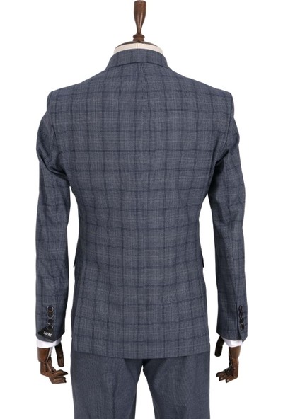 Zayfa Parlament Mavisi Slim Fit Kombin Takım Elbise Zayfa Parlament Mavisi Slim Fit Kombin Takım Elbise