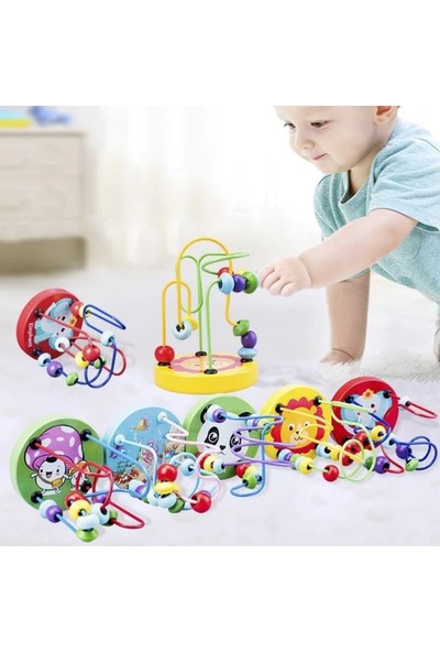 Ahşap Eğitici Koordinasyon Oyunu Mini Ahşap Helezon Yay Labirent Renkli Boncuklar Bebek Oyuncağı Ahşap Eğitici Koordinasyon Oyunu Mini Ahşap Helezon Yay Labirent Renkli Boncuklar Bebek Oyuncağı