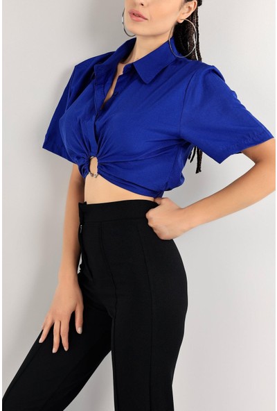 Enough Saks Poplin Gömlek Bluz