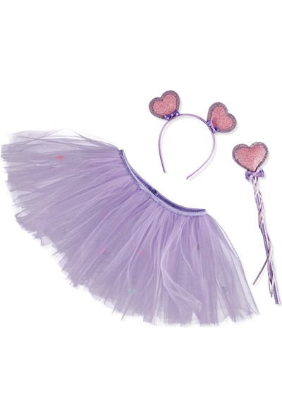 Crazy Kids Taç Tütü Asa Kalpli Set