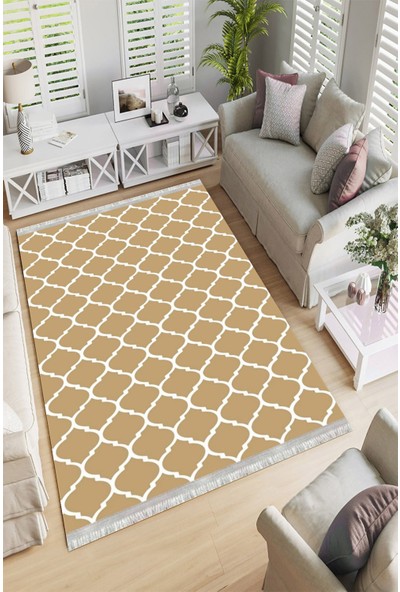 Perla Soft Bambu Kaymaz Tabanlı Modern Yıkanabilir Antibakteriyel Halı ve Yolluk