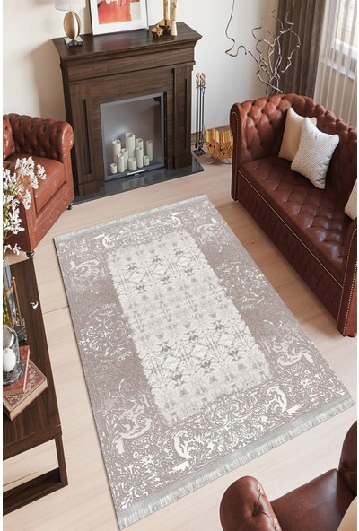 Perla Soft Bambu Kaymaz Tabanlı Modern Yıkanabilir Antibakteriyel Halı ve Yolluk