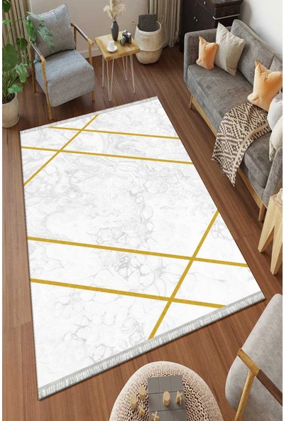 Perla Soft Bambu Kaymaz Tabanlı Modern Yıkanabilir Antibakteriyel Halı ve Yolluk