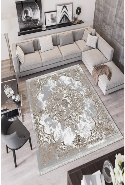 Perla Soft Bambu Kaymaz Tabanlı Modern Yıkanabilir Antibakteriyel Halı ve Yolluk