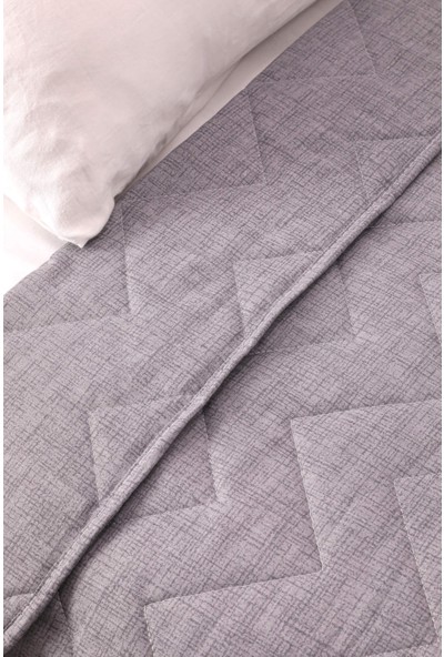 Favora Düz Renk Kapitoneli Tek Kişilik Pike - Mavi