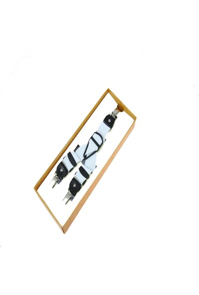 Derimine Dm Erkek Beyaz ve Pembe Salopet Askı Kemer Derimine Dm Erkek Beyaz ve Pembe Salopet Askı Kemer