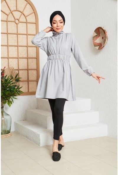 By Suu Sever Vega Boğazlı Gri Tesettür Mayo 3'lü Set Xxl By Suu Sever Vega Boğazlı Gri Tesettür Mayo 3'lü Set Xxl