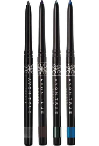 Avon True Colour Black Ice, Brown Sugar, Emerald Glow ve Twilight Sparkle Pırıltılı Göz Kalemi Paketi Avon True Colour Black Ice, Brown Sugar, Emerald Glow ve Twilight Sparkle Pırıltılı Göz Kalemi Paketi