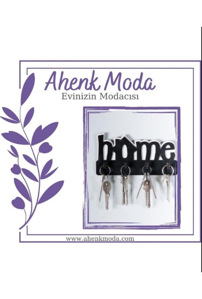Ahenk Moda Ahşap Duvar Dekoru Anahtar Askısı Ahenk Moda Ahşap Duvar Dekoru Anahtar Askısı