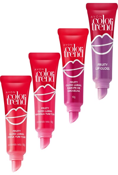 Avon Color Trend Orman Meyvesi, Kuş Üzümü, Şeftali ve Çilek Kokulu Dudak Parlatıcı Paketi