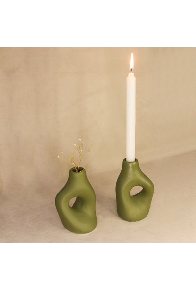 Demg Design Şamdan 2'li Vazo/mumluk Demg Design Şamdan 2'li Vazo/mumluk