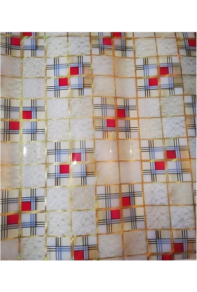 Şeffaf Desenli Masa Örtüsü 1,7 mm 80 cm En Kalın