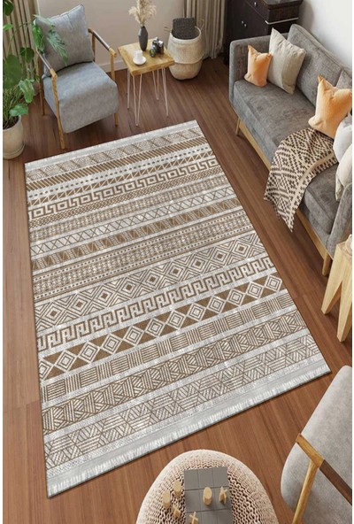 Perla Soft Bambu Kaymaz Tabanlı Modern Yıkanabilir Antibakteriyel Halı ve Yolluk