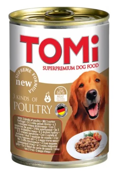 NZM Ticaret Tomi 3 Çeşit Kümes Hayvanlı Yetişkin Köpek Konservesi 400 gr (24 Adet) NZM Ticaret Tomi 3 Çeşit Kümes Hayvanlı Yetişkin Köpek Konservesi 400 gr (24 Adet)