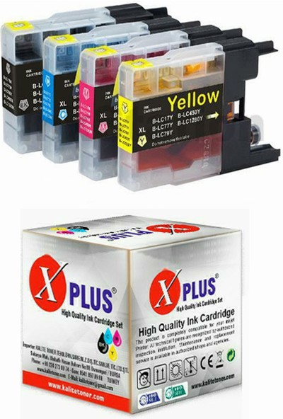 Xplus Mfc J625DW Brother Uyumlu LC-77XL LC1240-LC1280 4 Renk Muadil Kartuş Seti 1.200 Sayfa (Chipli) Xplus Mfc J625DW Brother Uyumlu LC-77XL LC1240-LC1280 4 Renk Muadil Kartuş Seti 1.200 Sayfa (Chipli)