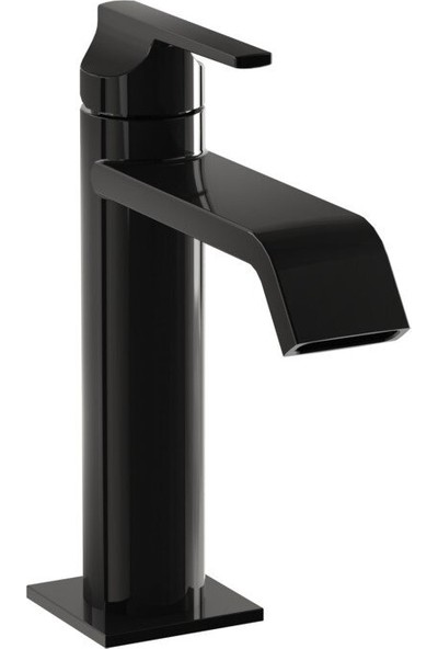 VitrA Suit A4281639 Lavabo Bataryası, Üstten Kumandalı, Parlak Siyah