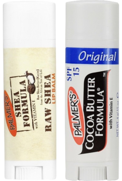 Palmer's Cocoa Butter + Raw Shea Lip Balm. Dudak Bakım Kremi Spf-15 2X4G. Palmer's Cocoa Butter + Raw Shea Lip Balm. Dudak Bakım Kremi Spf-15 2X4G.