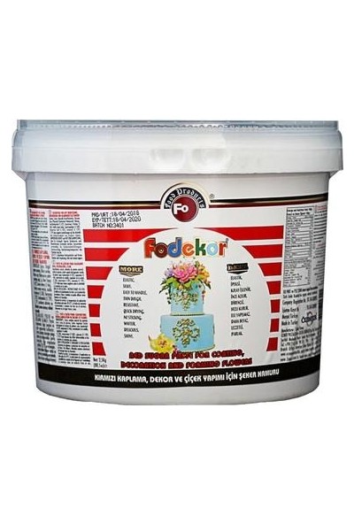 Fo Kırmızı Pasta Kaplama Şeker Hamuru 2,5 kg
