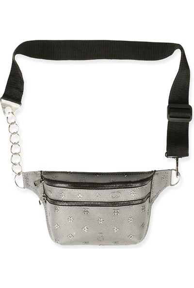 Atılgan Grp Gri Zincirli 3 Boyutlu Göğüs ve Bel Çantası