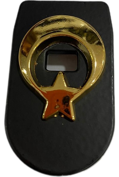 Sar9 - Ay Yıldız Metal Şarjör Kapağı (Siyah-Gold)