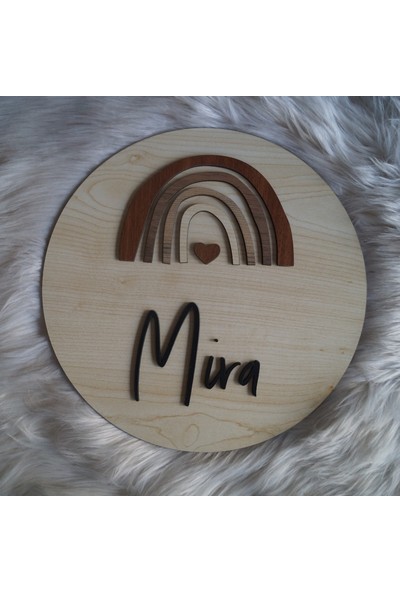 Grafiker Anne Ahşap Isme Özel Kabartmalı Kapı Süsü