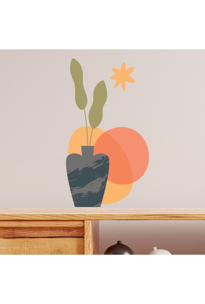 Dizayn All Boho Tarz Renkler Vazo Dekoratif Duvar Sticker Dizayn All Boho Tarz Renkler Vazo Dekoratif Duvar Sticker
