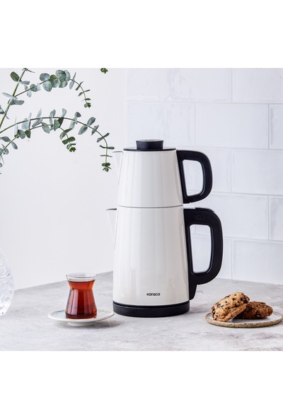 Karaca Tea Break Krem Inox Çelik Çay Makinesi Karaca Tea Break Krem Inox Çelik Çay Makinesi