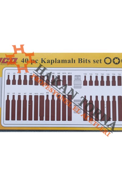 Rico 40 Parça Kaplamalı Torx Bits Set ( Tekne ) Rico 40 Parça Kaplamalı Torx Bits Set ( Tekne )