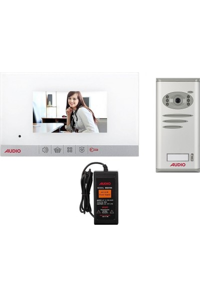 Audıo 4.3'' Görüntülü Villa Set Bus Plus Beyaz Renk ( Mekanik Butonlu 001460) Audıo 4.3'' Görüntülü Villa Set Bus Plus Beyaz Renk ( Mekanik Butonlu 001460)