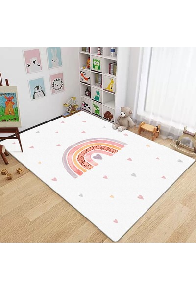 Karnaval Home Karnaval Suluboya Gökkuşağu Çocuk Odası Halısı