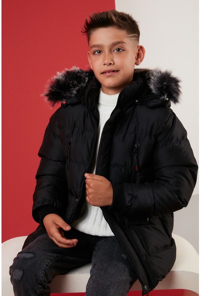 Lela Içi Peluş Astarlı Çıkarılabilir Kapüşonlu Cepli Kışlık Mont Erkek Çocuk Mont 5760022 Lela Içi Peluş Astarlı Çıkarılabilir Kapüşonlu Cepli Kışlık Mont Erkek Çocuk Mont 5760022