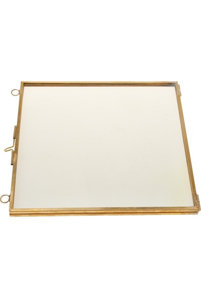 Bawei Antik Pirinç Cam Çerçeve Portre Resim Tutucu Vintage Zincir Fotoğraf Çerçevesi Yeni 6.3x6.3in (Yurt Dışından)