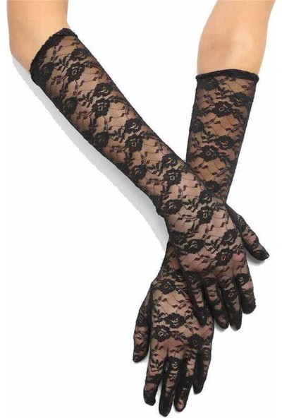 KargolaGo Siyah Renk Orta Boy Dantelli Eldiven