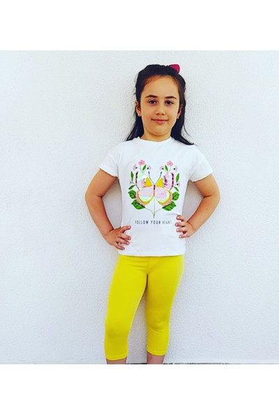 Ubbaa Kids Kelebek Baskılı Taytlı Takım Ubbaa Kids Kelebek Baskılı Taytlı Takım