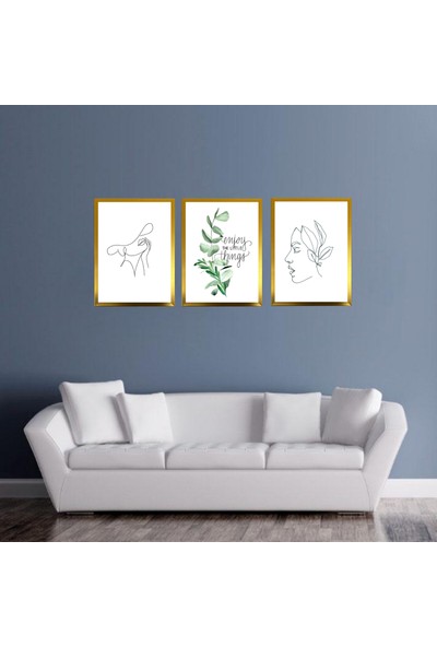Lilia Home 34 x 44 cm Enjoy Little Things Posterli 3lü Çerçeve Seti Lilia Home 34 x 44 cm Enjoy Little Things Posterli 3lü Çerçeve Seti