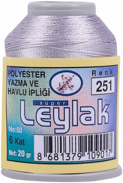Leylak 6 Kat 20 gr No 50 Polyester Yazma ve Havlu Ipi 0251