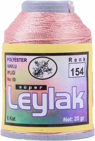 Leylak 6 Kat 20 gr No 50 Polyester Yazma ve Havlu Ipi 0154
