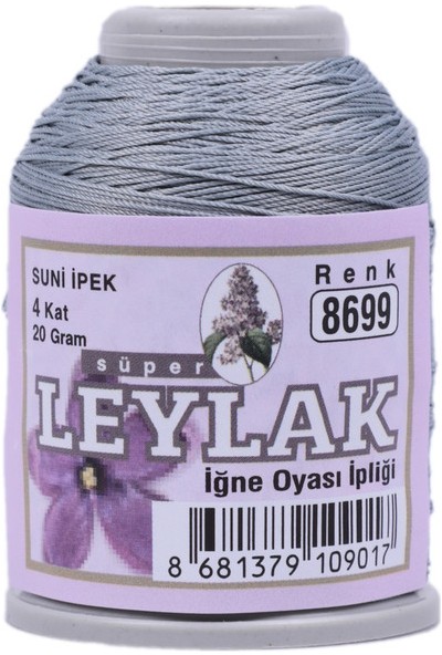 Leylak 4 Kat 20 Gram Suni Ipek Iğne Oyası Ipi 8699