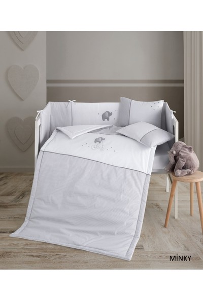 Soley Mınky Ranf. Nakışlı Bebek Nevresim Takımı