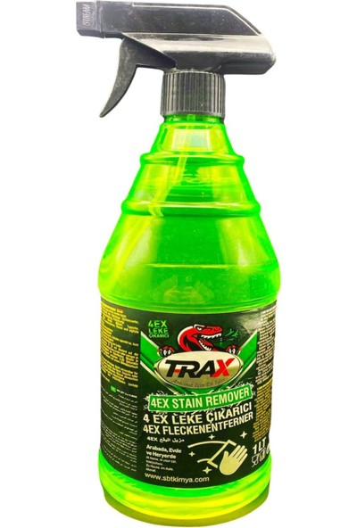 T-Rax Trax Oto Halı Banyo 4ex Genel Çok Amaçlı Temizleyici Leke Çıkarıcı Mükemmel Temizlik 1 Litre