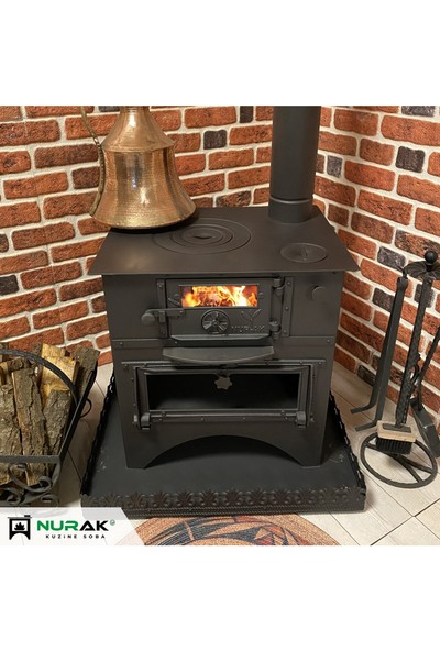 Nurak Kuzine Soba Camlı Kömür Kuzinesi Ay Model Nurak Kuzine Soba Camlı Kömür Kuzinesi Ay Model