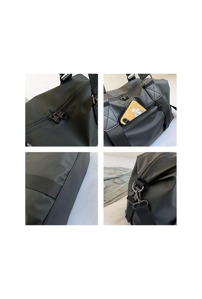 Sports Fitness Gym Yoga Çantası, Büyük Seyahat Duffle Çanta (Gri)