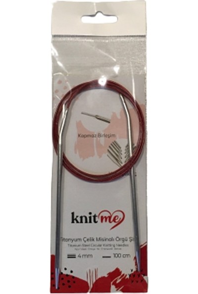 Knit Me 100CM Titanyum Misinalı Şiş 4mm