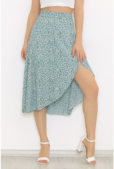 Hepsi Yeni Moda Hepsiyenimoda Ön Yırtmaçlı Etek Mintçiçekli Hepsi Yeni Moda Hepsiyenimoda Ön Yırtmaçlı Etek Mintçiçekli