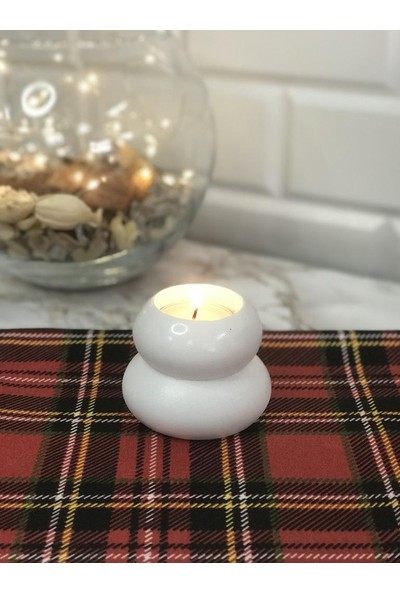 Gök Yaprak Tealight Mumluk Obje Beyaz Bubble PS3942 Gök Yaprak Tealight Mumluk Obje Beyaz Bubble PS3942